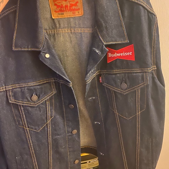 Budweiser | Jackets & Coats | Budweiser Denim Jacket Large Men Jacket ...